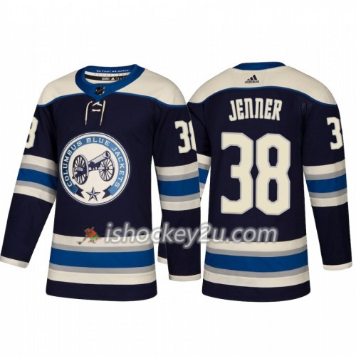 Mænd NHL Columbus Blue Jackets Trøje Boone Jenner 38 Adidas 2018-19 ...